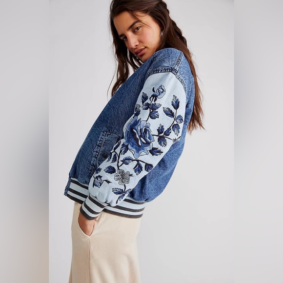 Free People | Jackets & Coats | Free People Team Spirit Jacket | Poshmark